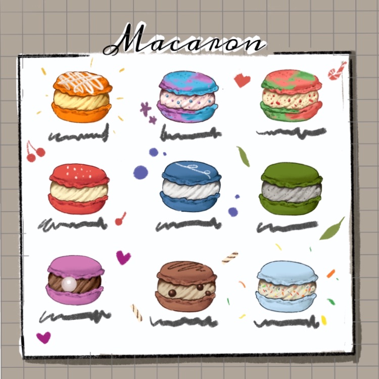 Macaron sticker | Webudding