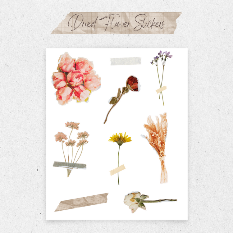 Dried Flower Stickers | Webudding