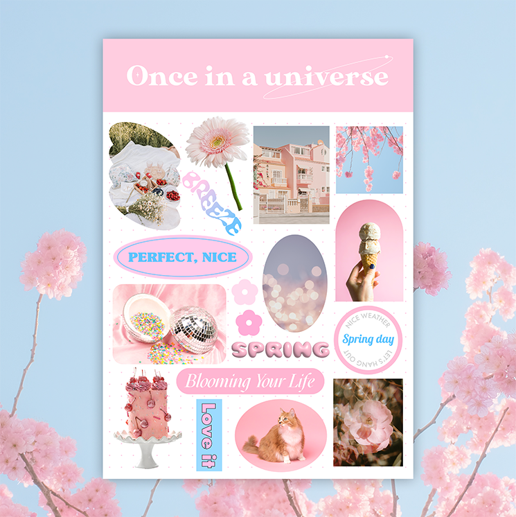Pink spring mood sticker | Webudding