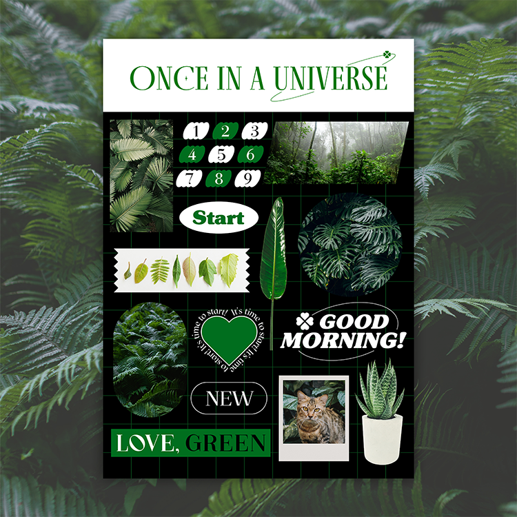 Rainforest green plant sticker | Webudding