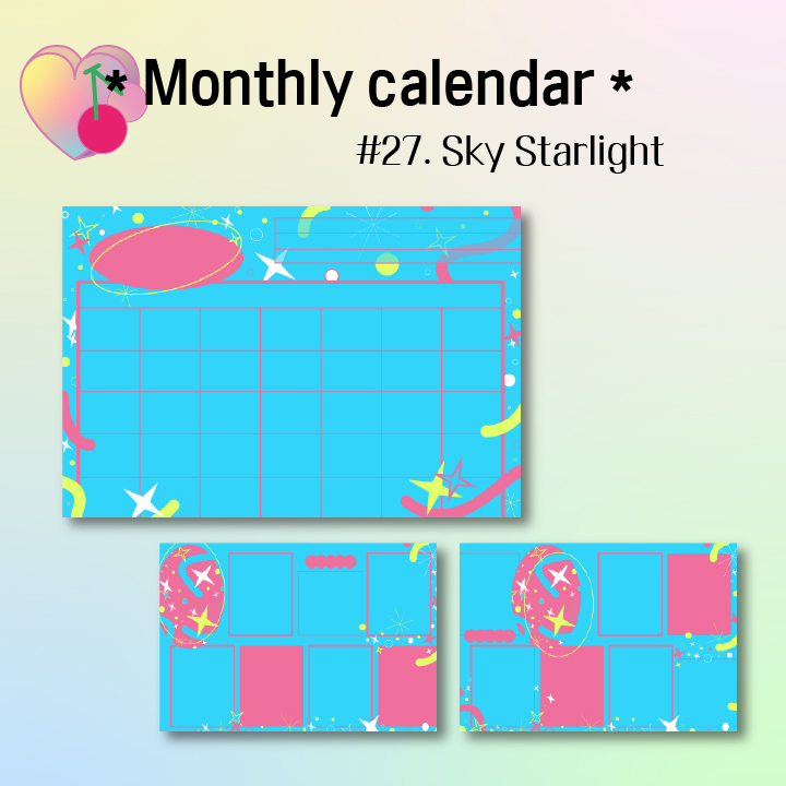 Monthly calendar #27. Sky Starlight | Webudding