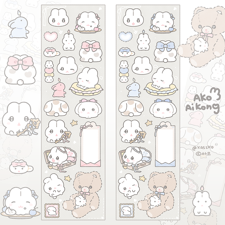 Rabbit Love (Pink/Blue) | Webudding