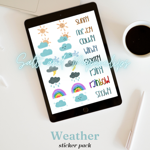 GoodNotes Digital Stickers - Weather Sticker Set | 위버딩