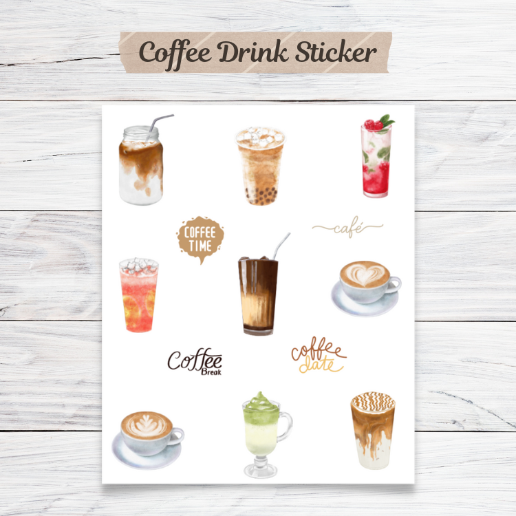 Cafe Drink Sticker | Webudding