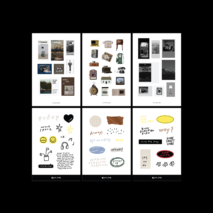 Vintage Mood Sticker Pack | Webudding