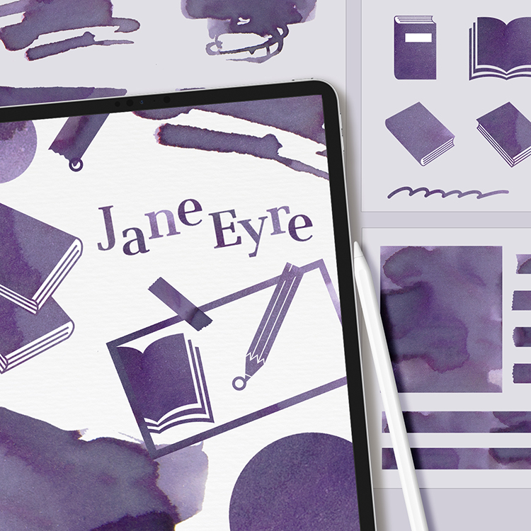'Jane Eyre' ink sticker | Webudding