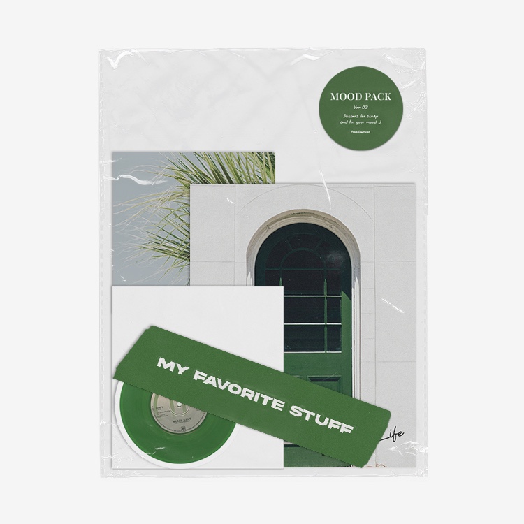 Scrap Sticker Pack [Mono Green] | Webudding