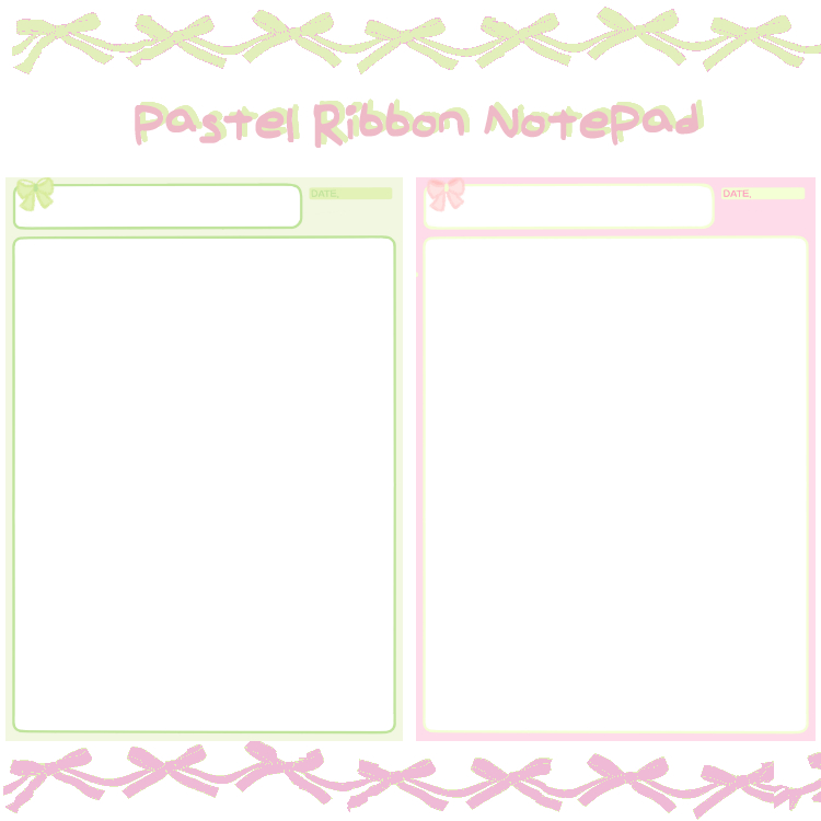 Pastel Ribbon NotePad | Webudding