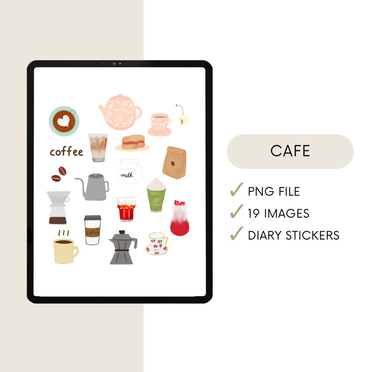 cafe stickers | Webudding