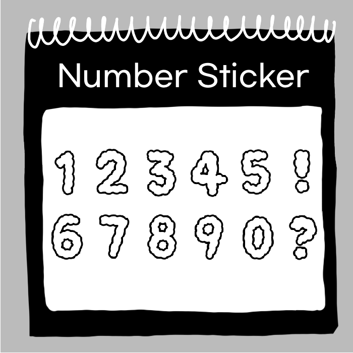 cloud number sticker | Webudding
