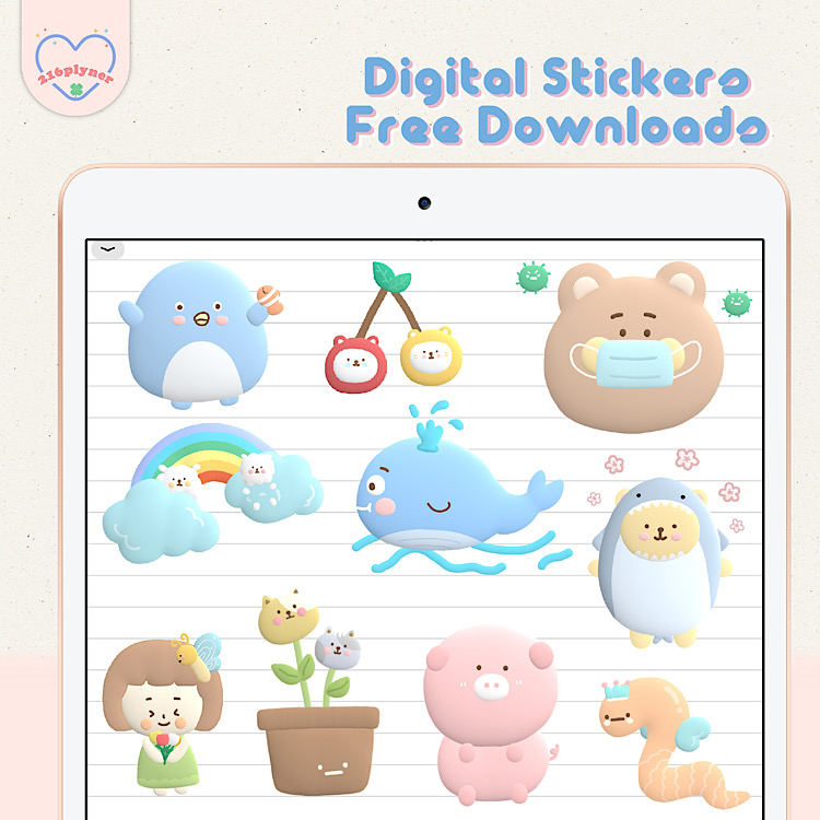 216Plyner : Free Digital Stickers 01 | 위버딩