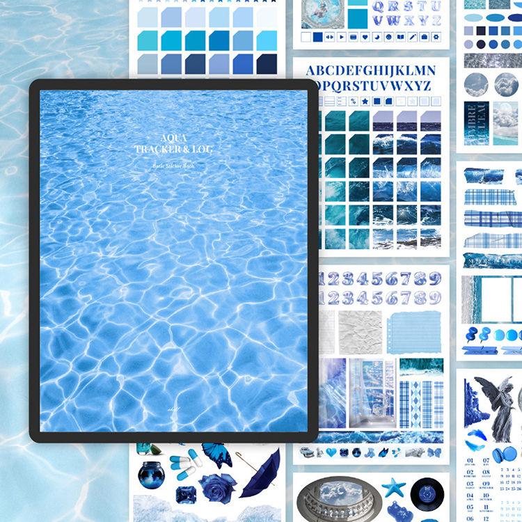 Aqua Sticker Book | Webudding