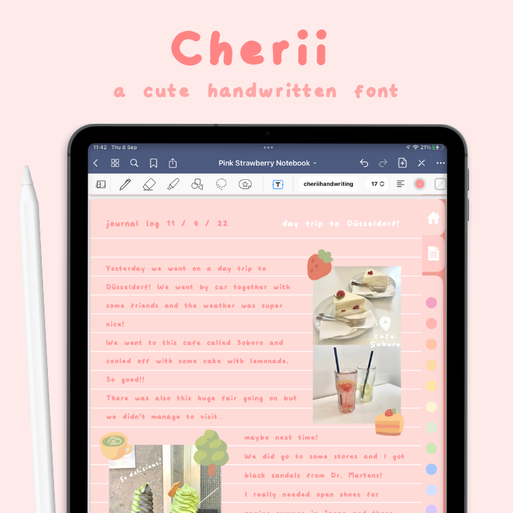 handwriting font 'cherii' | Webudding