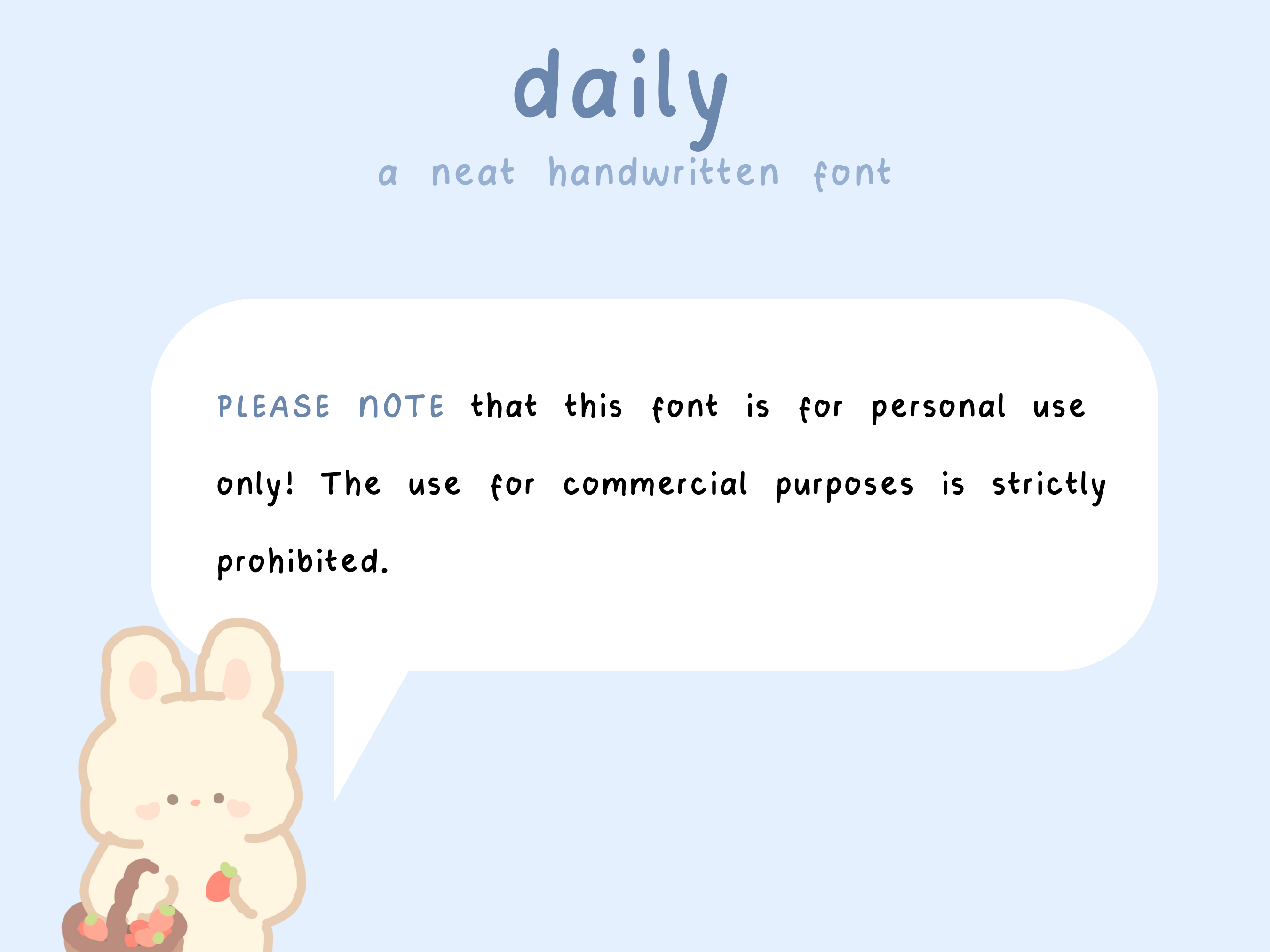 handwriting font 'daily' | Webudding