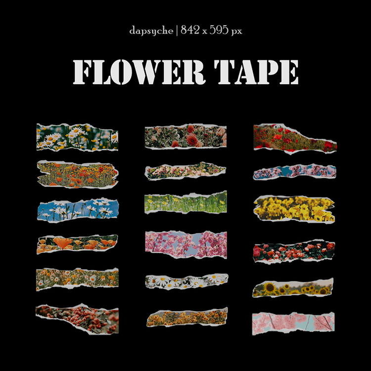Flower masking tape sticker | Webudding