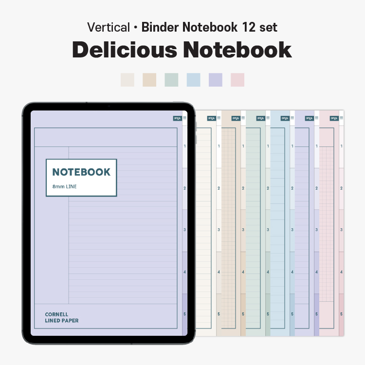 Delicious Notebook 12 set | Webudding