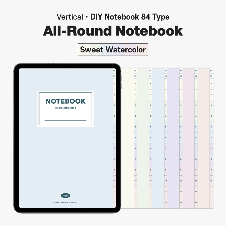 All-Round Notebook | Sweet Watercolor | Webudding