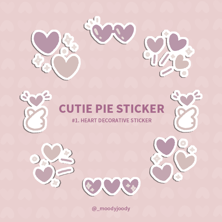 Cutie Pie #1 Heart Sticker | Webudding