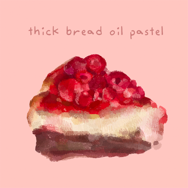 thick bread oil pastel - procreate brush set | Webudding