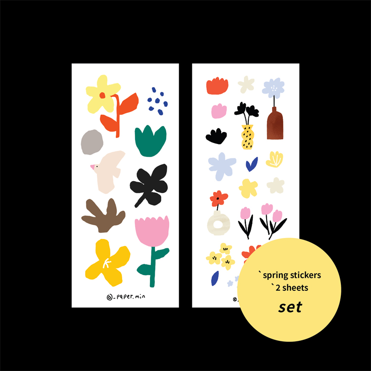 Happy Spring Flower Sticker SET | Webudding