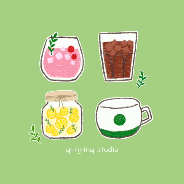 Home cafe illust stickers | Webudding