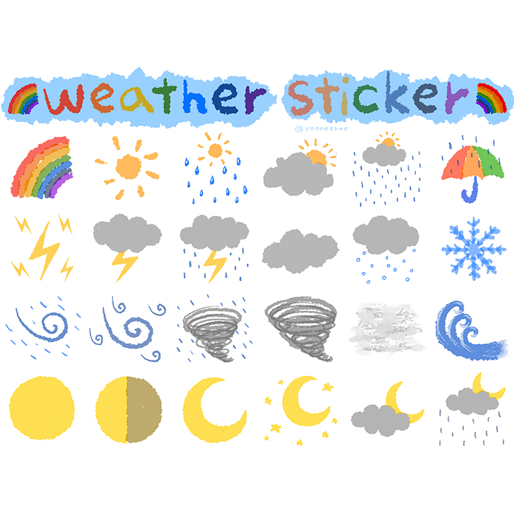 A cute weather sticker | Webudding