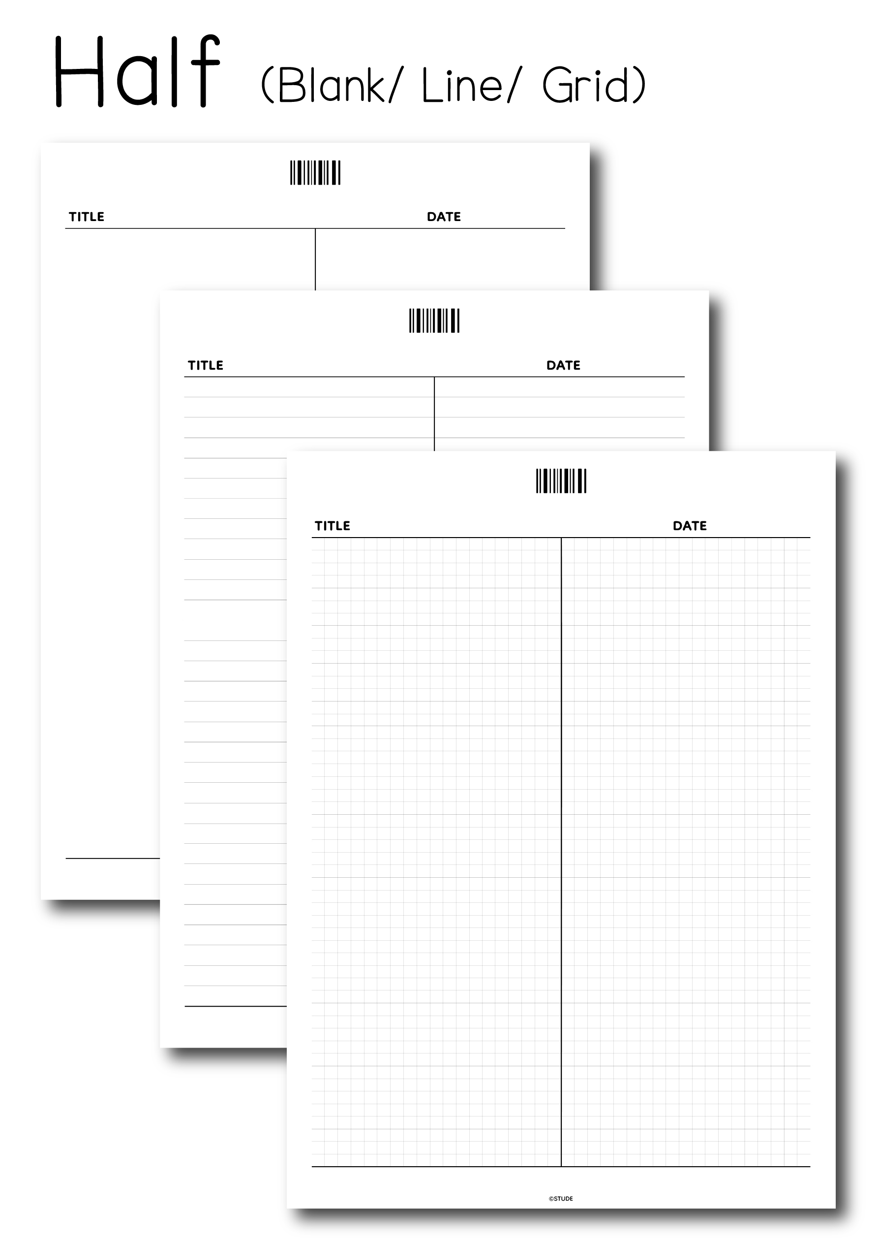 노트패드1 화이트 (9종) | 위버딩