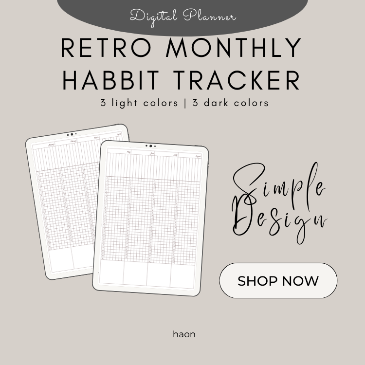 Retro monthly habit tracker | Webudding