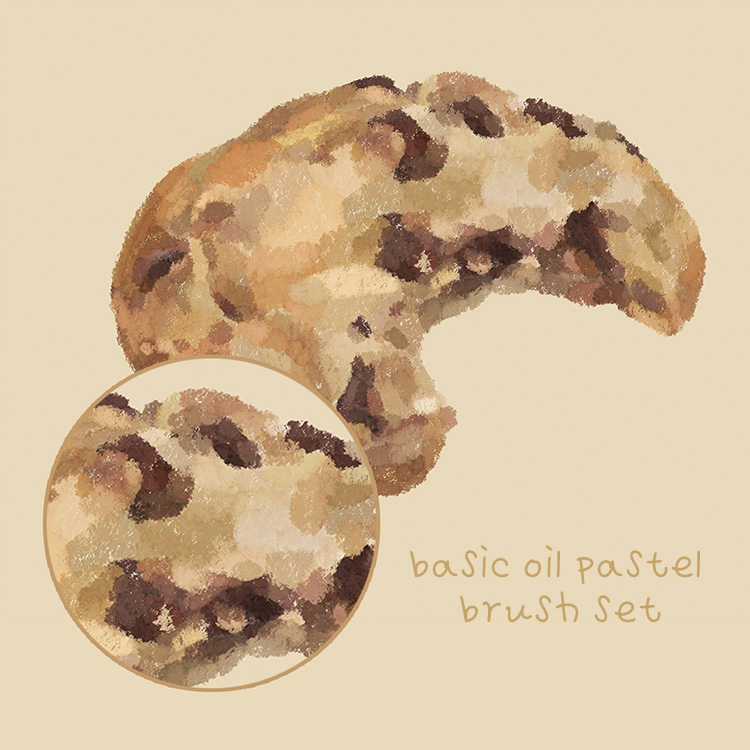Basic Oil pastel brush set for procreate | Webudding