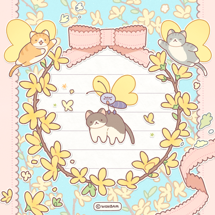 Butterfly Cat! Sticker | Webudding