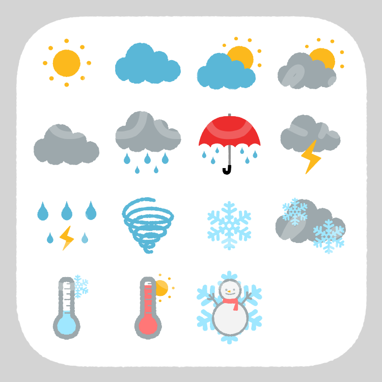 fluffy weather sticker | Webudding