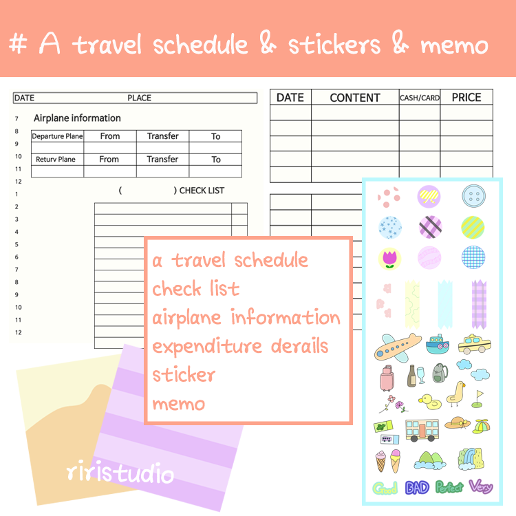 A simple travel record sticker | Webudding