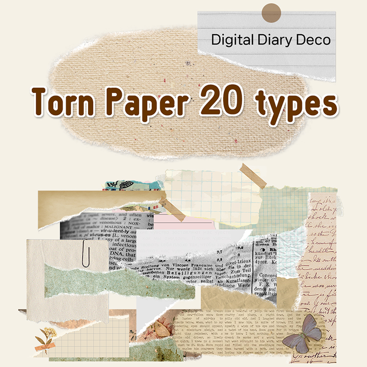 Torn Paper 20 types | Webudding