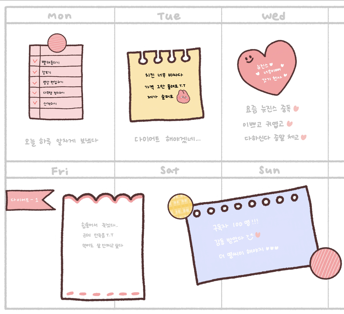 hand-drawn note paper sticker | Webudding