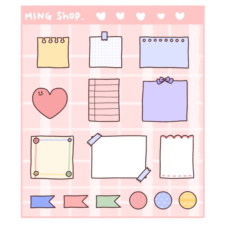 hand-drawn note paper sticker | Webudding