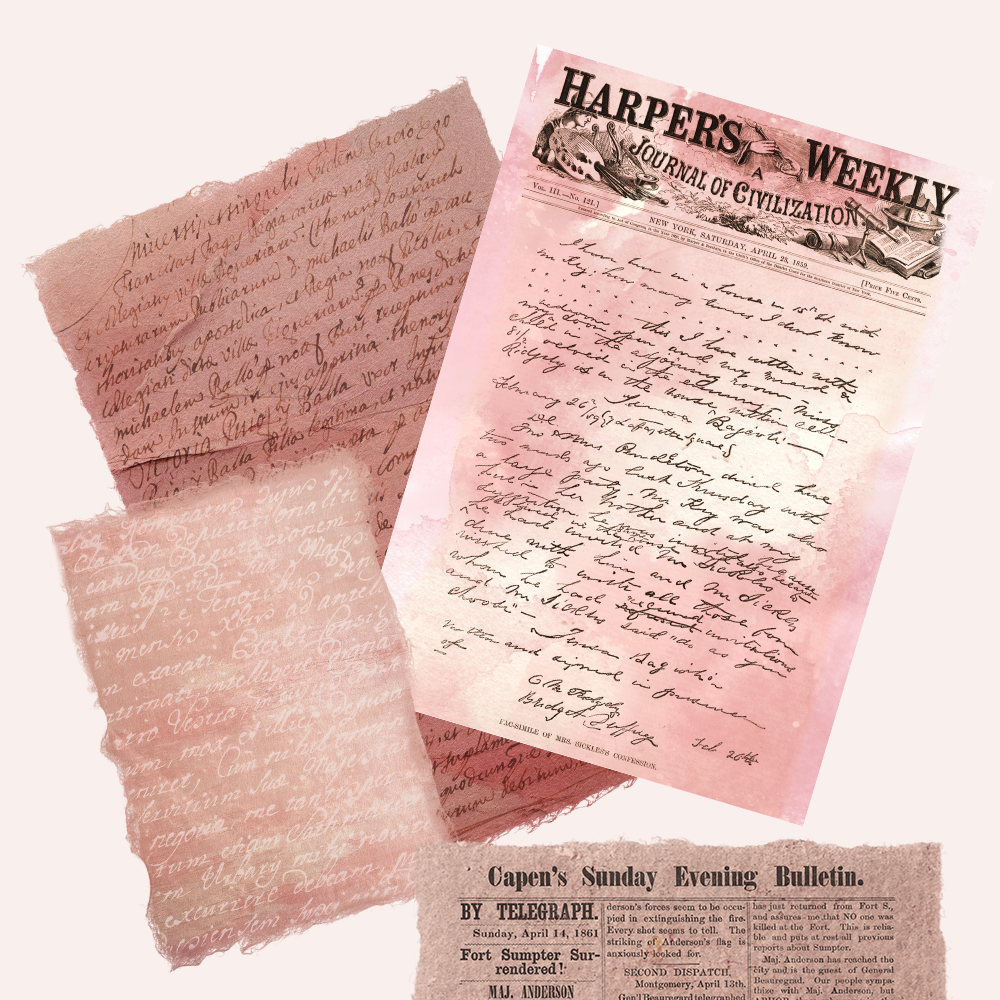 핑크 다꾸 배경지 10종 | 위버딩