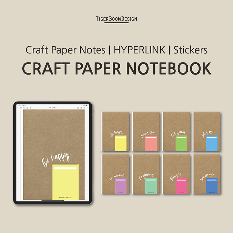 8 Color Craft Paper Note Book | Webudding