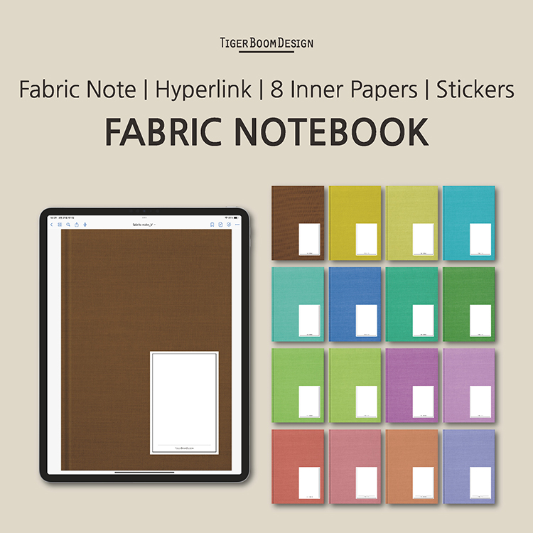 16 TYPE COLOR FABRIC NOTEBOOK | Webudding