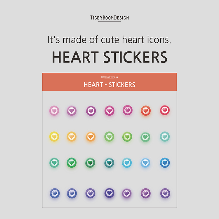A cute Heart Stickers | Webudding