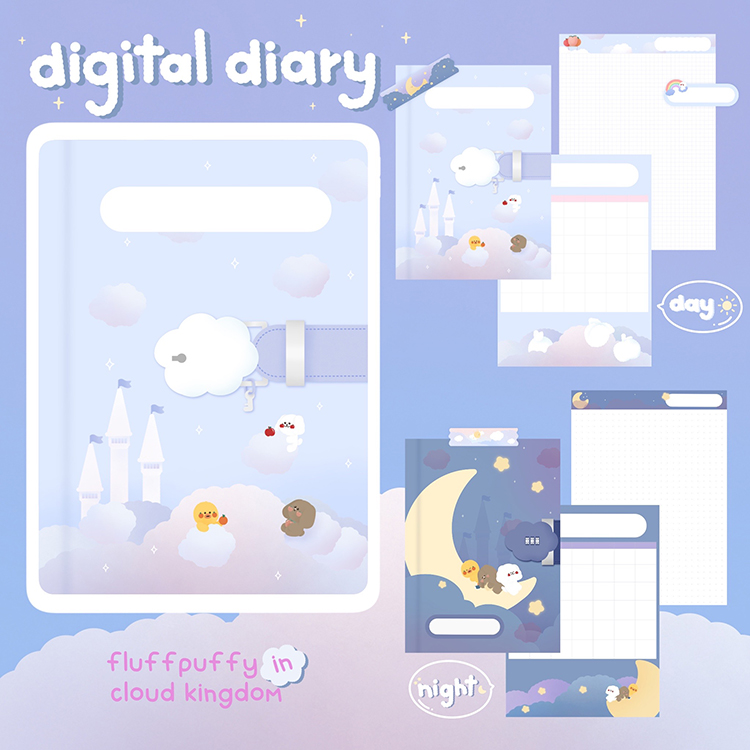 FLUFFPUFFY | DIGITAL DIARY (Fluffpuffy in Cloud Kingdom) | Webudding