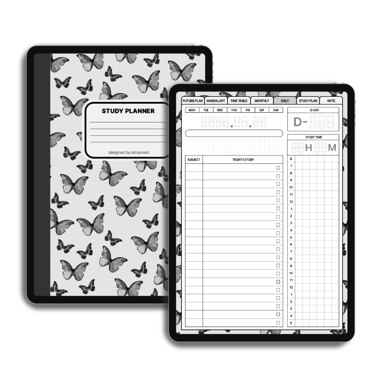 Butterfly Pattern Study Planner | Webudding