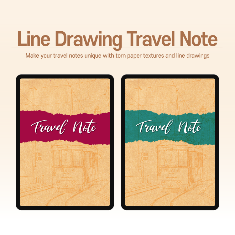 Linedrawing Travel note | Webudding
