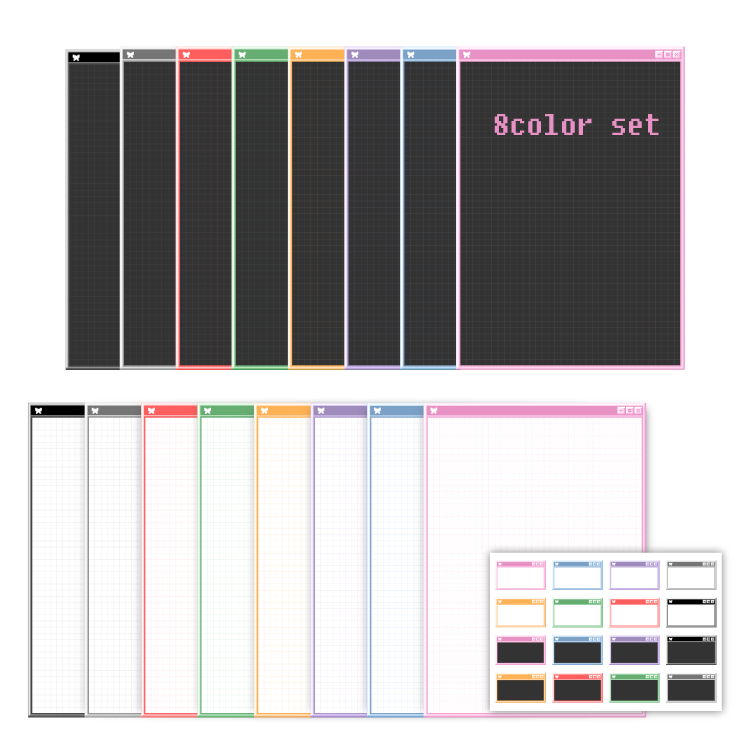 Pixel Window Memo Pad (8color set) | Webudding