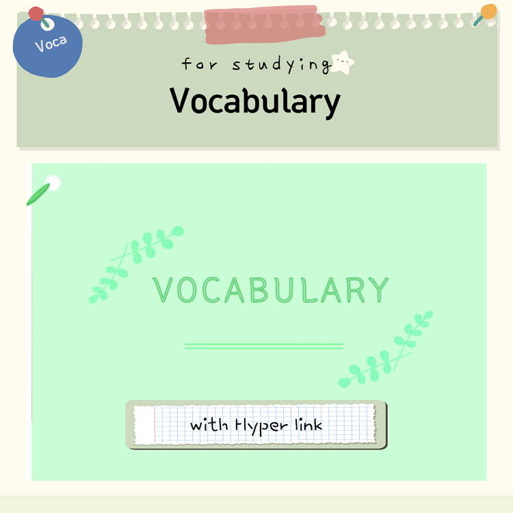 VOCABULARY-YELLOW GREEN | Webudding
