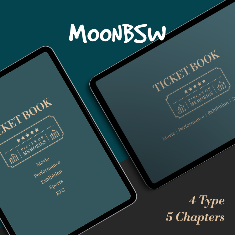 Simple Ticket Book(Teal ver.) | Webudding