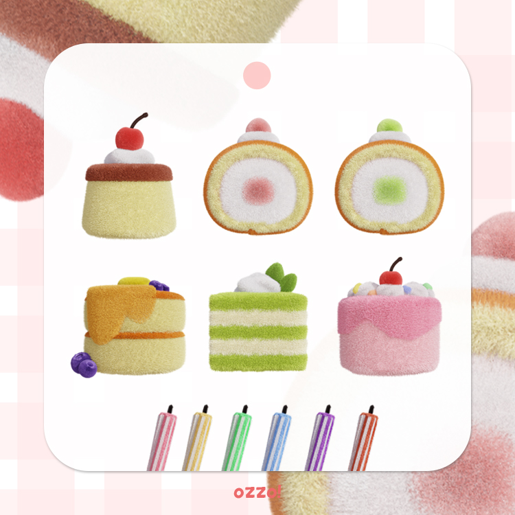 Fluffy dessert sticker | Webudding