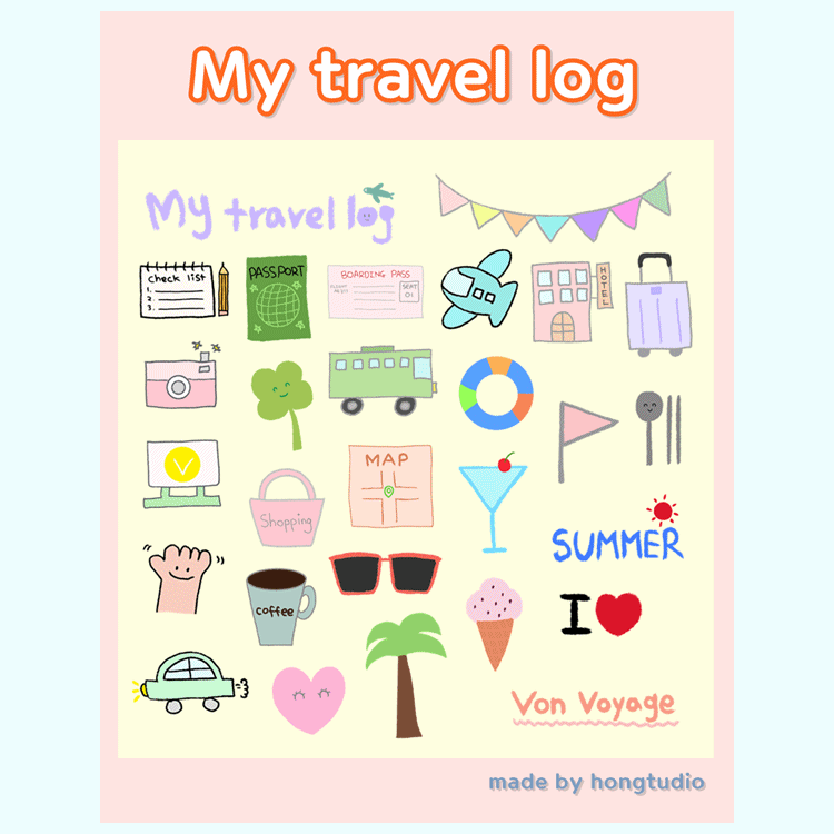 My travel log sticker | Webudding