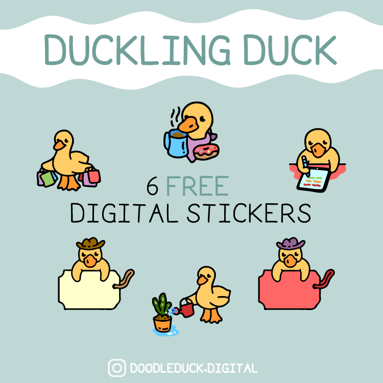 DucklingDuck Free Digital Stickers | Webudding