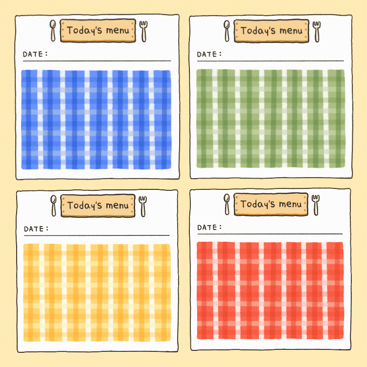 today's menu | Webudding