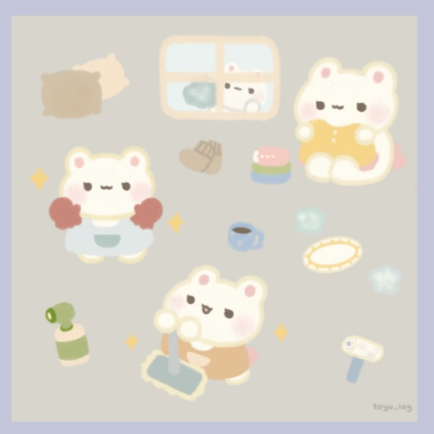 Toyu cleaning sticker | Webudding